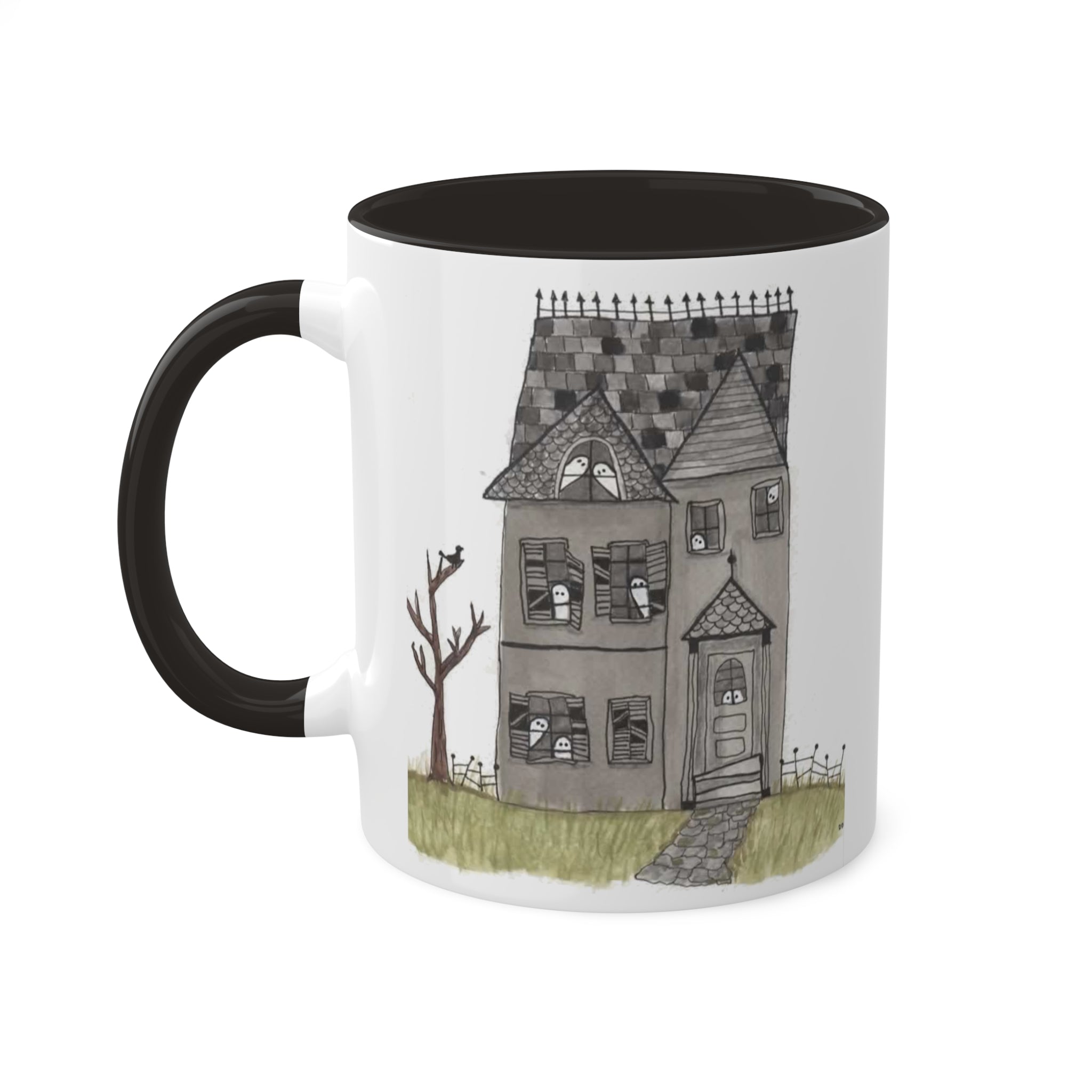 Halloween Watercolor Haunted House Mugs, 11oz – Oak and Raven